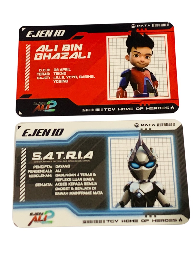 Ejen Ali and SATRIA Card ID Limited Edition, Hobbies & Toys ...