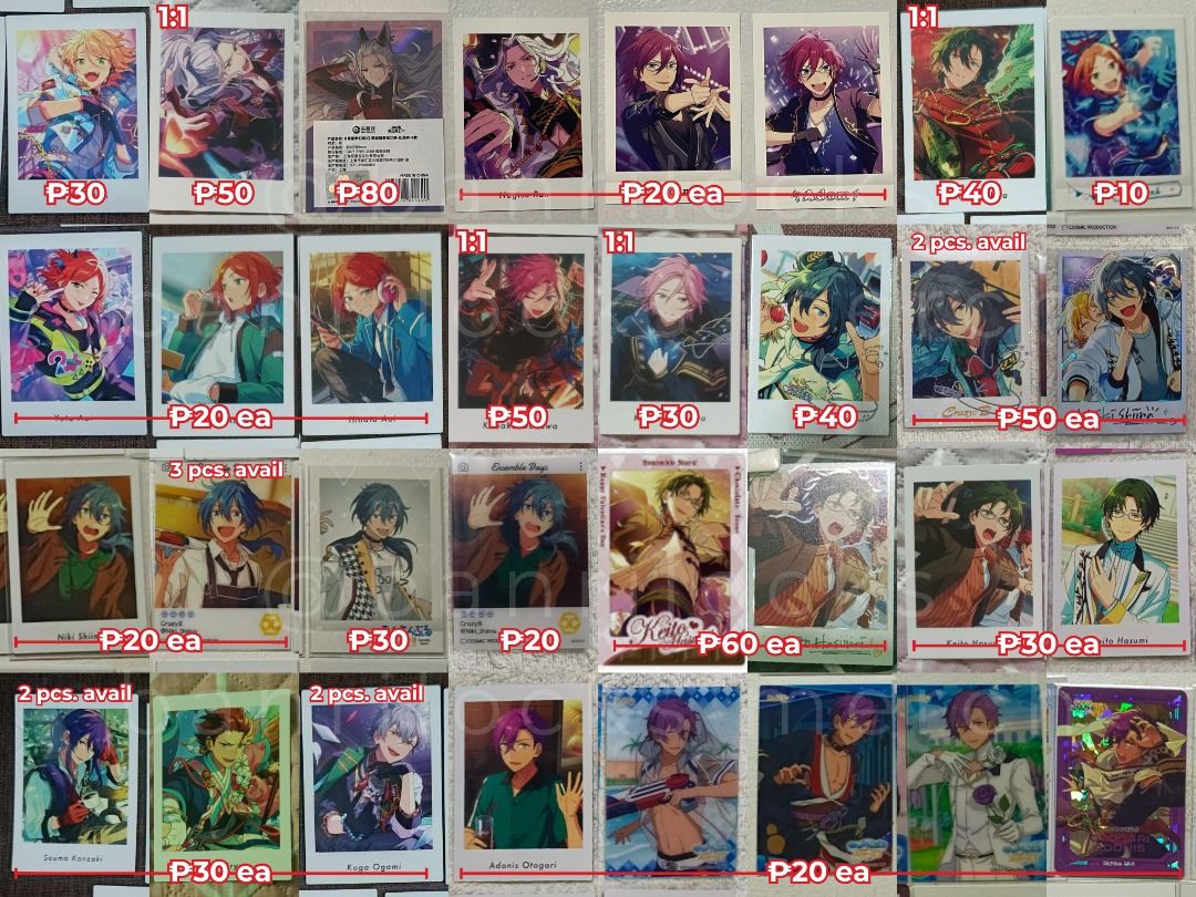 ensemble stars enstars pashas emoca pashakore clear card pola polaroid ...