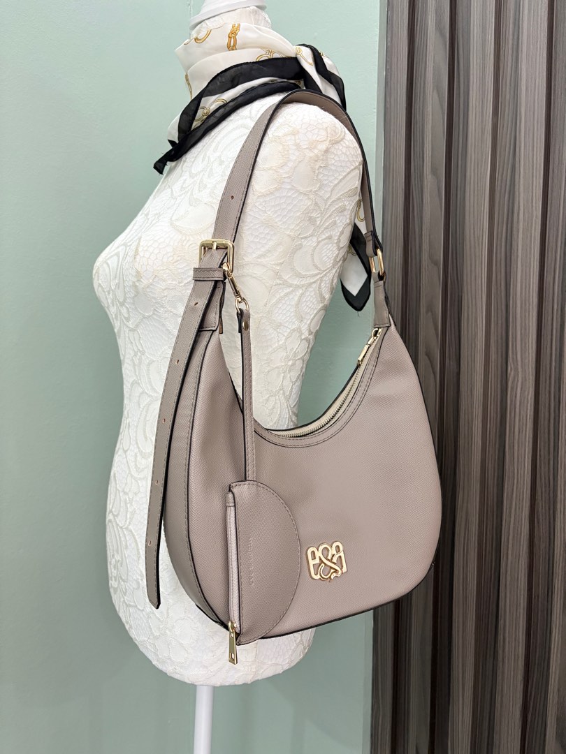 EVE & ADAM Olivia Hobo Bag (Bone), Women's Fashion, Bags & Wallets ...