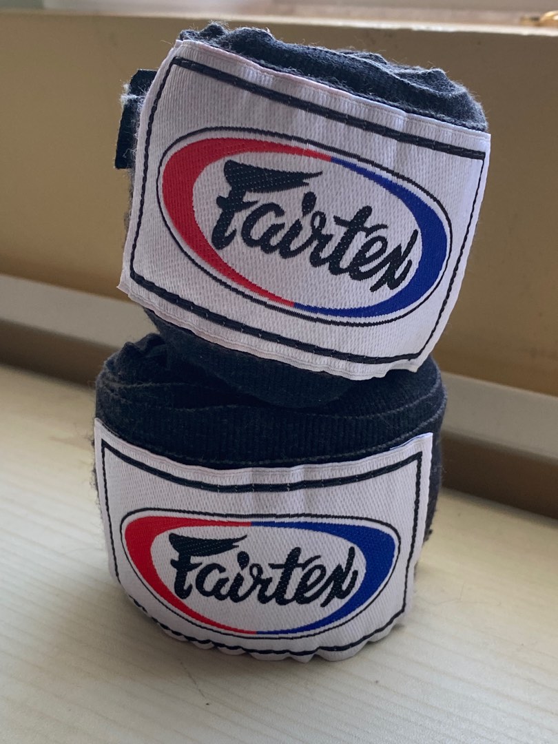 Fairtex Black Boxing Wraps, Sports Equipment, Sports & Games, Combat ...