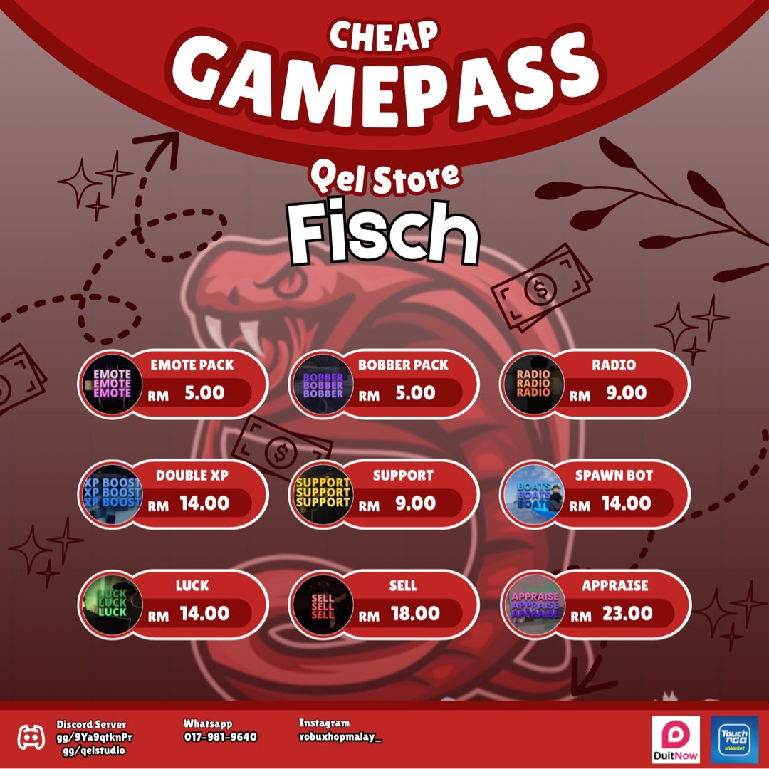 FISCH GAMEPASS MUR MUR, Video Gaming, Gaming Accessories, In-Game ...