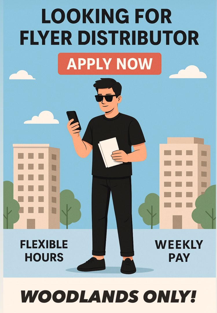 Flyer Distributor (Woodlands Only), Jobs, Internships & Others on Carousell