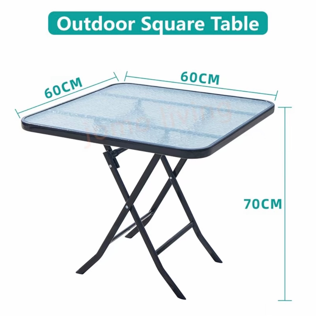 Foldable Outdoor Table | Square Patio Table | Garden Side Table ...