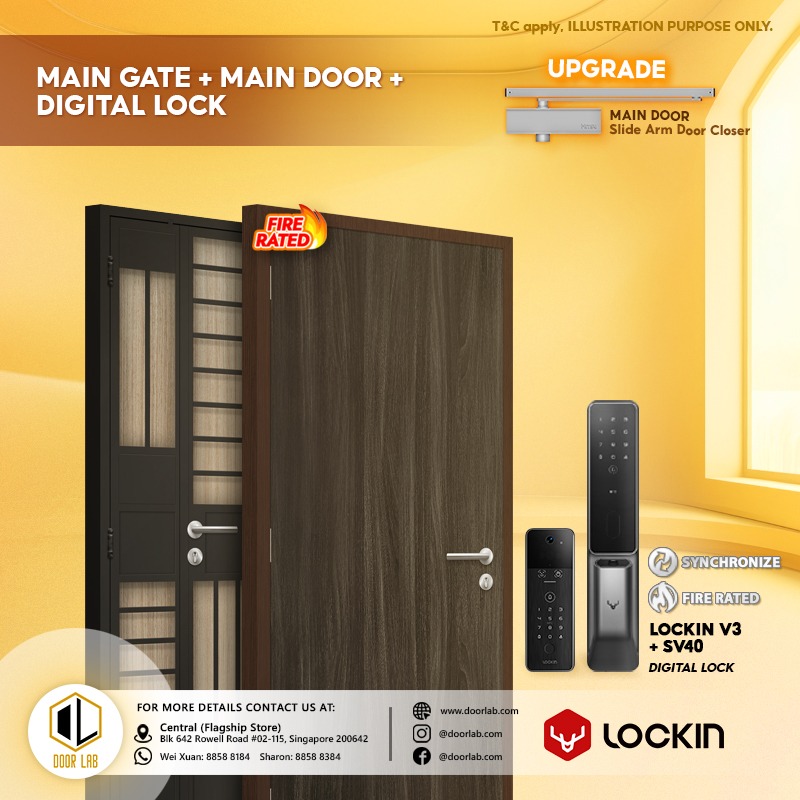 HDB Door/ HDB Gate/ HDB Bedroom/ HDB/ Main Door/ Bedroom/ Solid ...