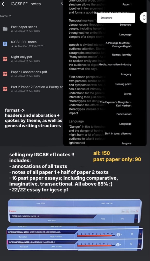 IGCSE GRADE 9 ENGLISH NOTES, 興趣及遊戲, 書本 & 文具, 教科書 - Carousell