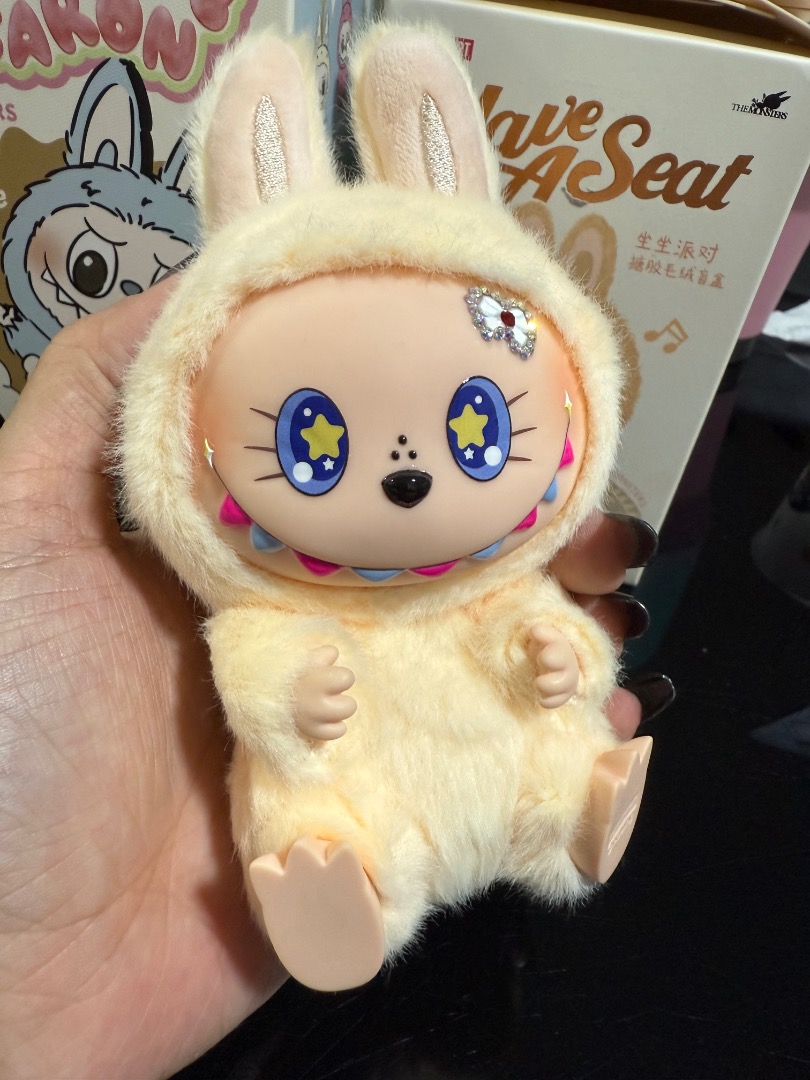 Labubu V2 (Have a sit) Customised, 💯 % Authentic, Hobbies & Toys, Toys ...