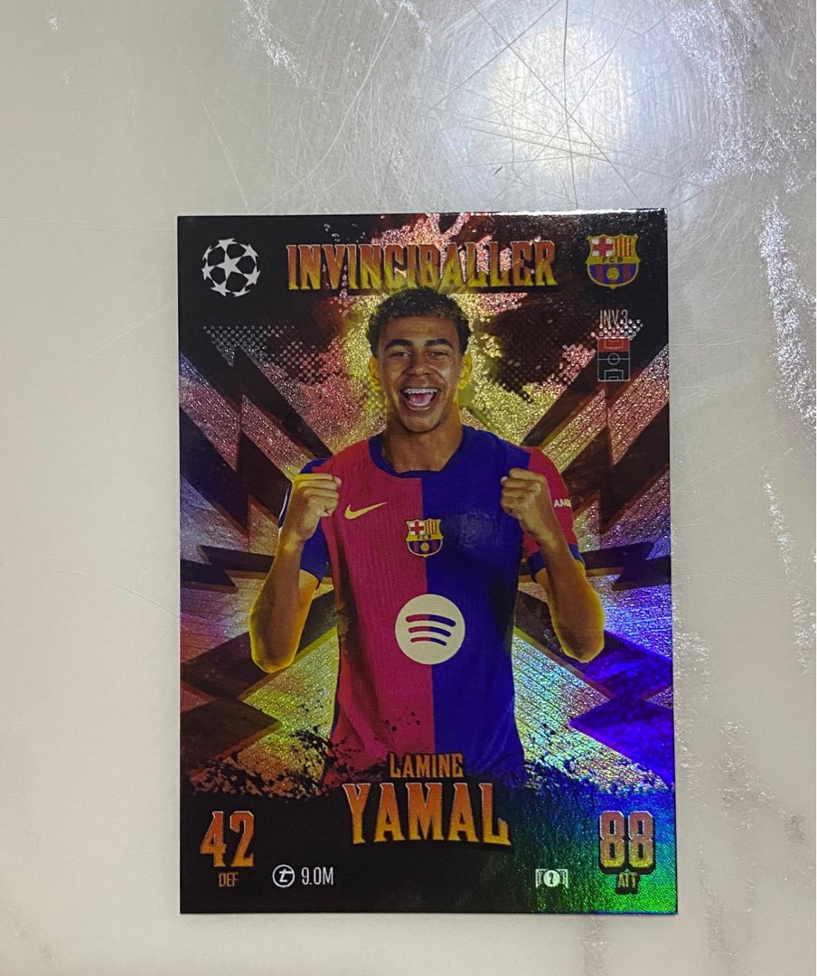 Lamine Yamal Invinciballer Match Attax 24/25, Hobbies & Toys, Toys ...