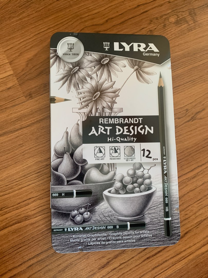 Lyra Rembrandt Art Design Graphite Pencils - 12 Pieces, Hobbies & Toys, Stationery & Craft, Art ...