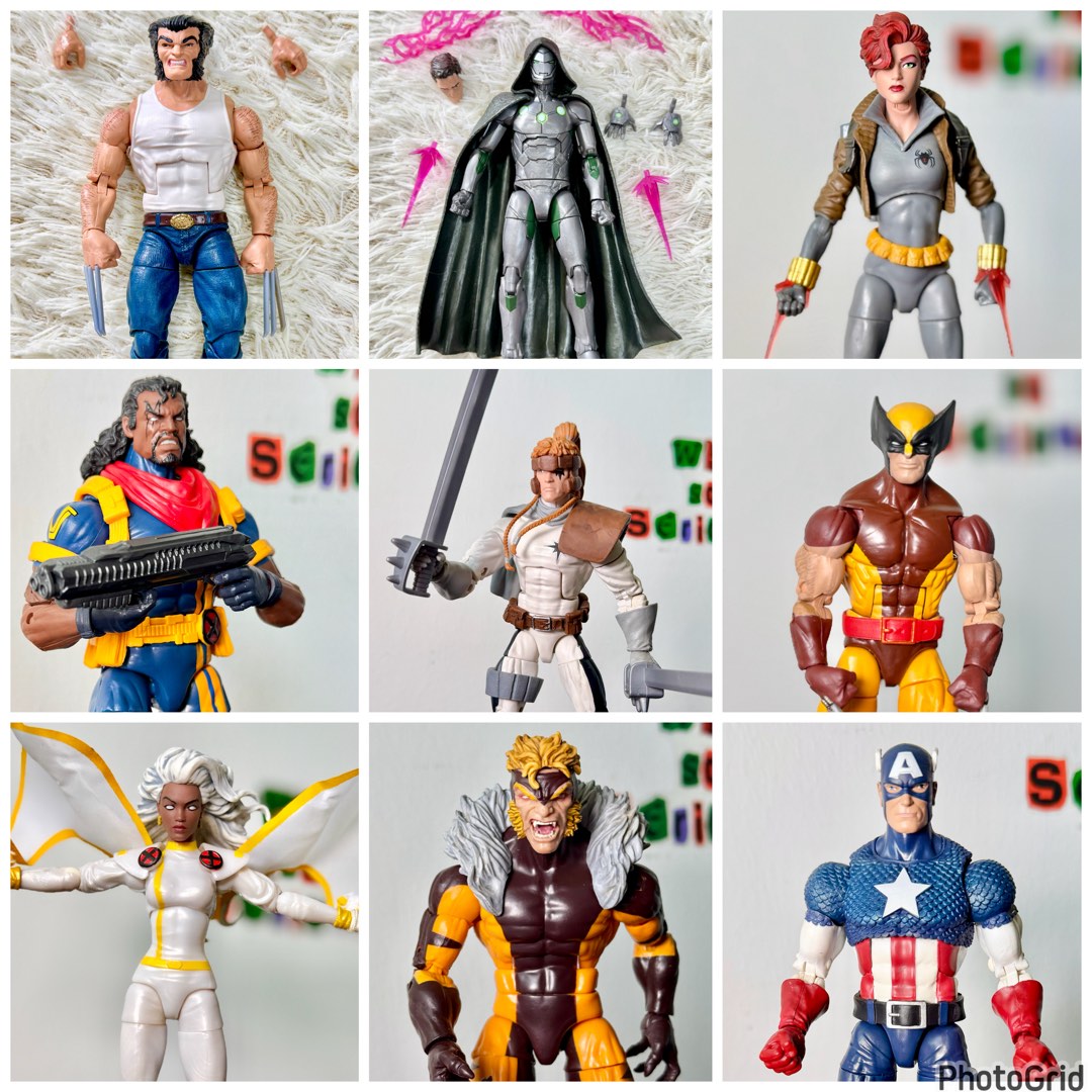 Marvel legends Logan Wolverine Infamous Iron Man Black Widow (Grey ...