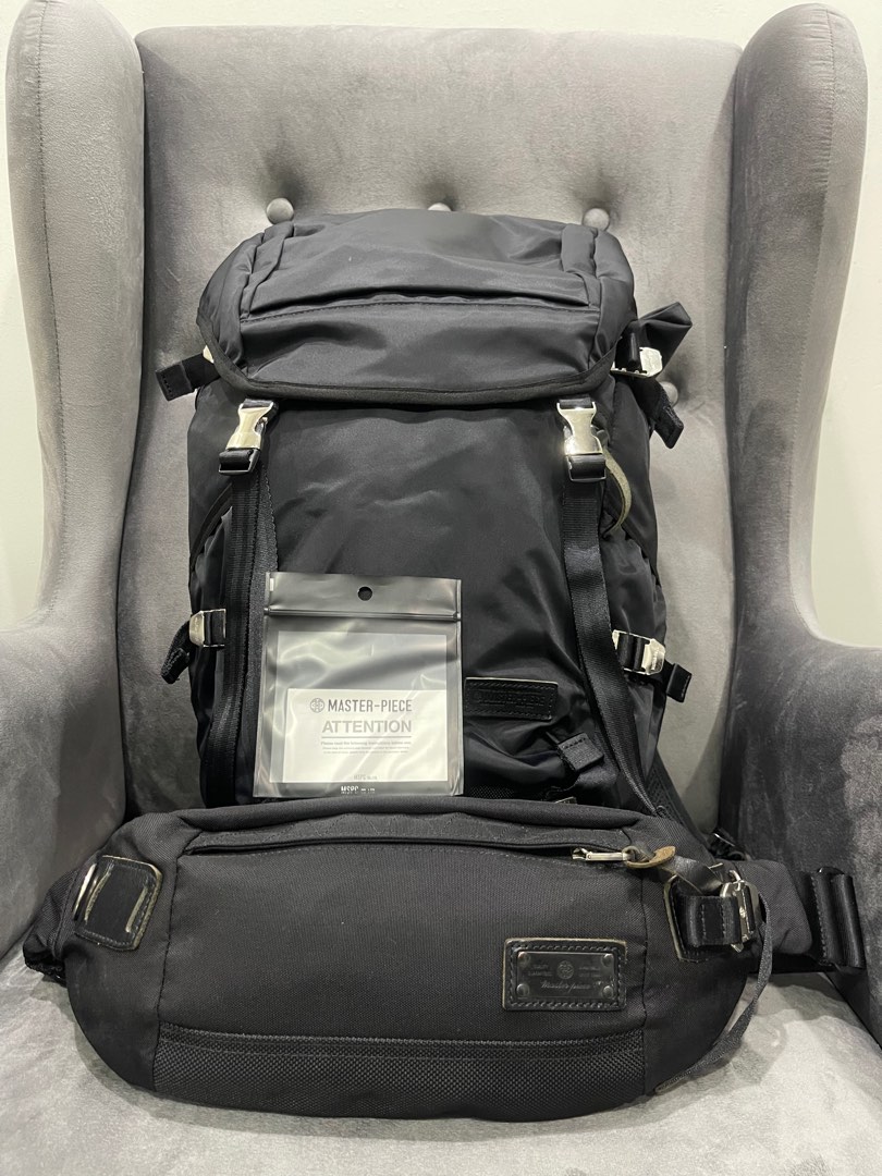 Master Piece Backpack Lightning & Master Piece Hunter Waist Bag, Men's ...