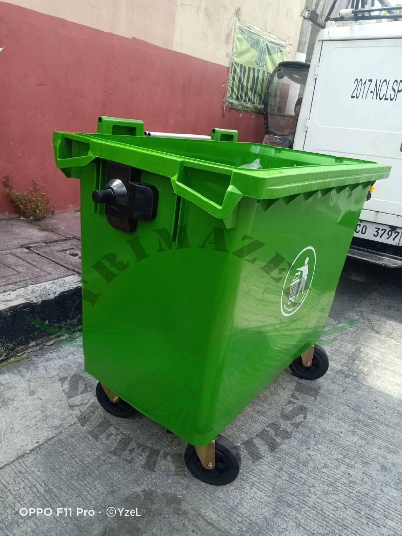 mobile trash bin 660 liters, Furniture & Home Living, Cleaning ...