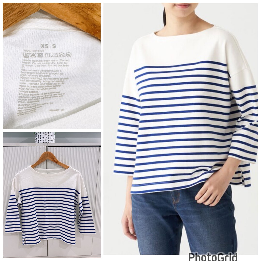 Muji x Uniqlo Blouse, Women's Fashion, Tops, Blouses on Carousell