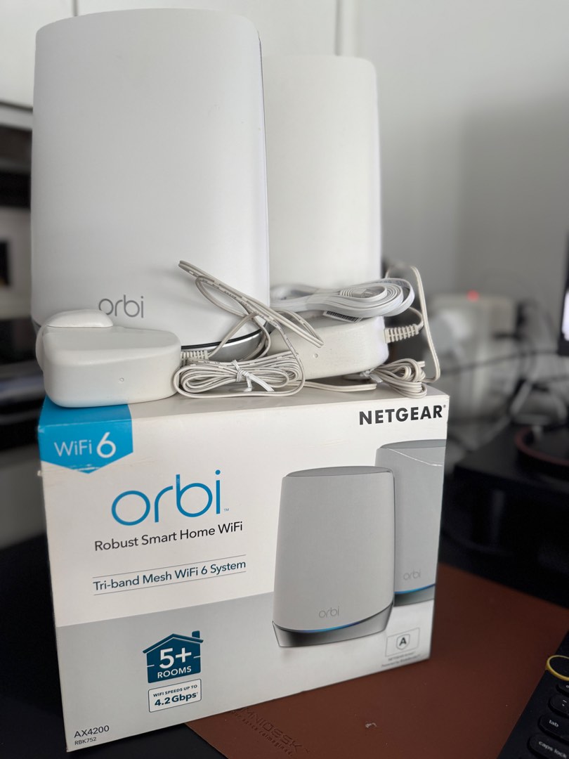 Netgear Orbi Mesh Router Set RBK752 Wifi 6, Computers & Tech, Parts ...