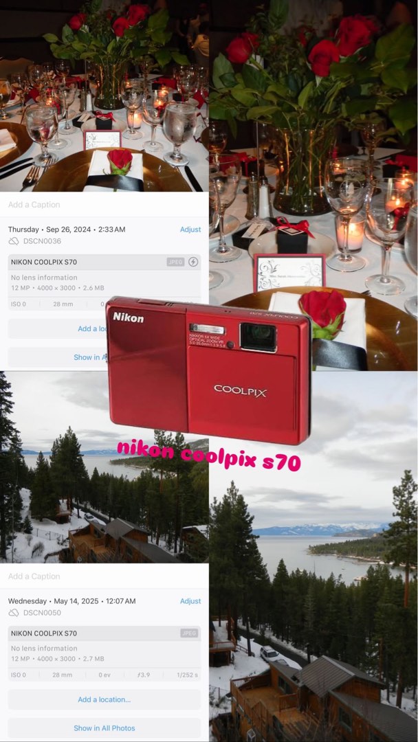 Nikon Coolpix S70 in Red, Photography, Cameras on Carousell