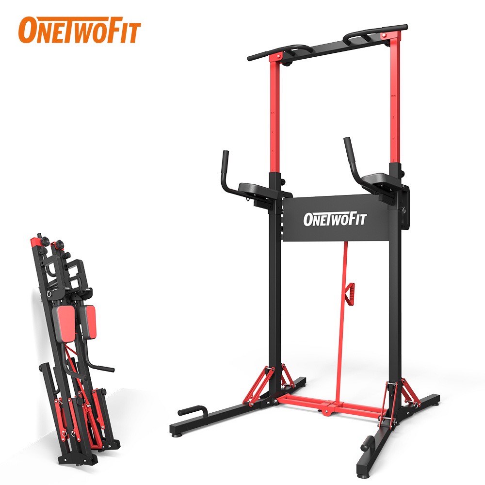 OneTwoFit Foldable Pull Up Bar Multifunctional 6 Levels Adjustable ...