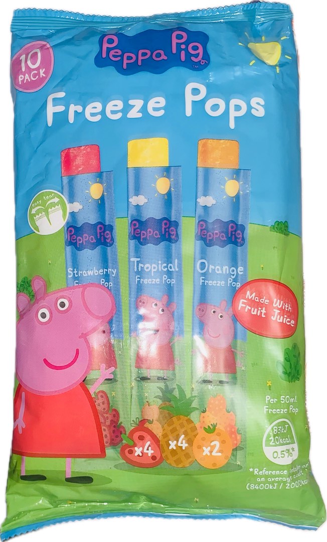Peppa Pig Freeze Pops 10Pack, Food & Drinks, Other Food & Drinks on ...