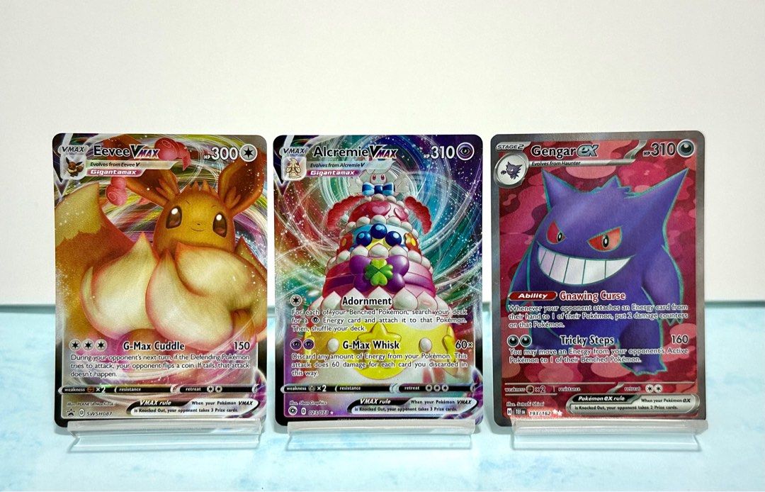 Pokemon Eevee Vmax Promo Alcremie Vmax Champion’s Path Gengar Ex ...