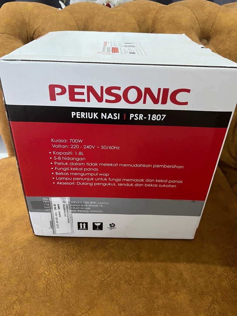 Rice Cooker Pensonic, TV & Home Appliances, Kitchen Appliances, Other ...