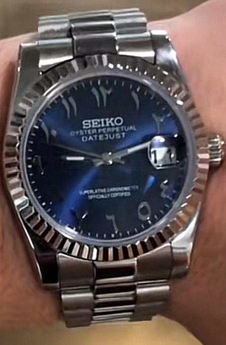 Royal blue Arabic dial custom datejust seiko mod, Men's Fashion ...