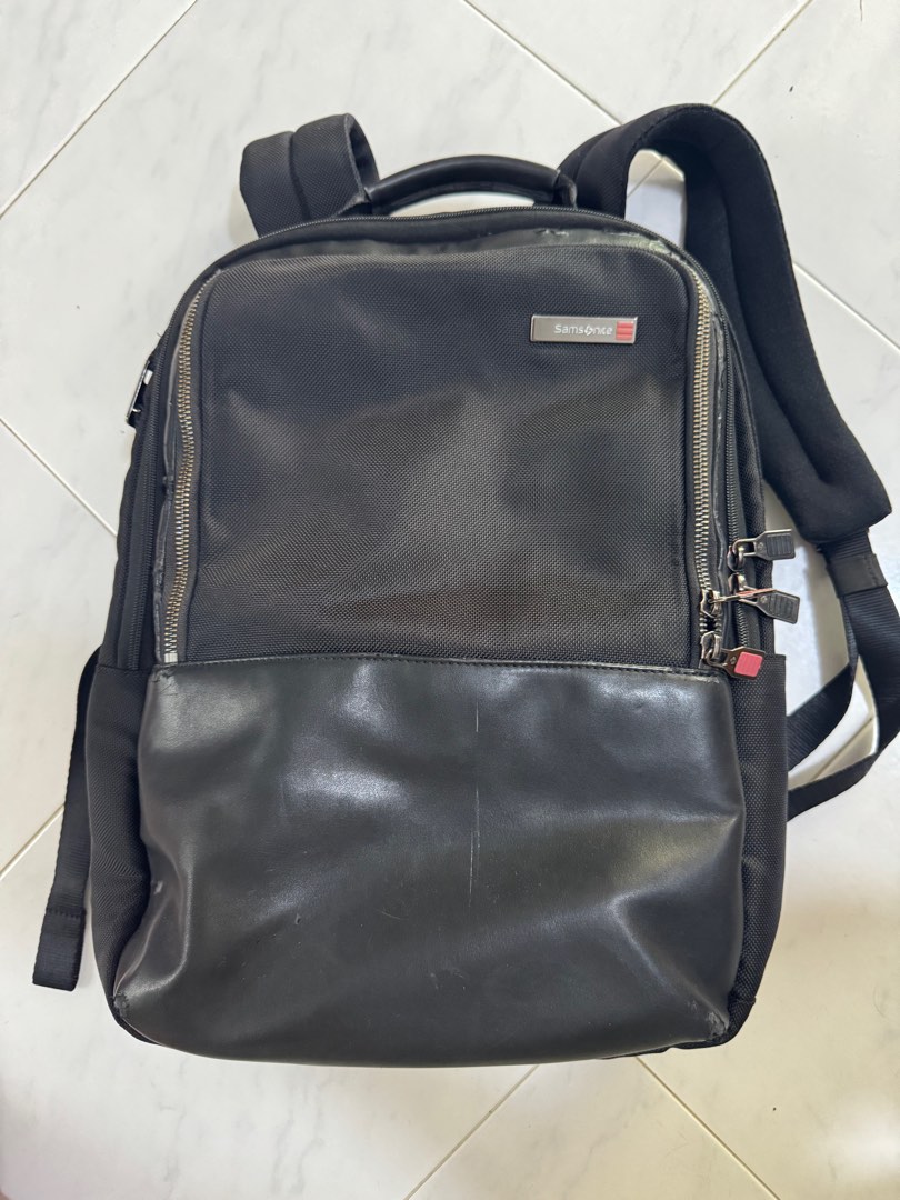 Samsonite Black Backpack with Laptop Compartment, Men's Fashion, Bags ...