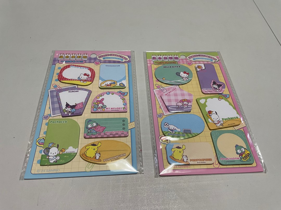 SANRIO 7 Characters Sticky Notes (Bundle of 2 packages), Hobbies & Toys ...