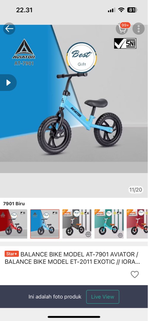 Sepeda balance, Bayi & Anak, Lainnya di Carousell