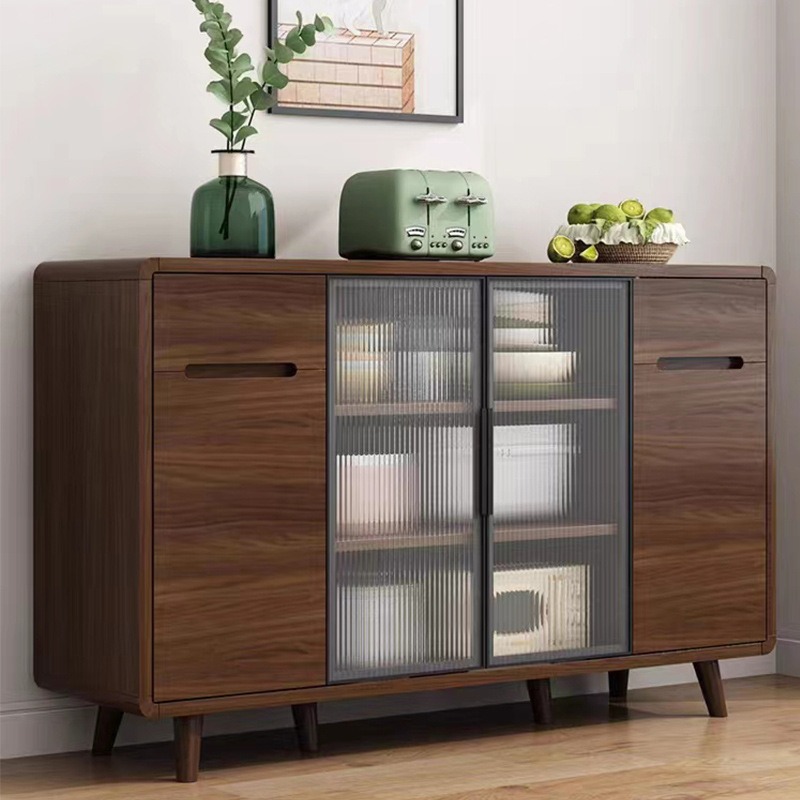 Sideboard Solid wood frame Storage cabinet Diversified partitioned ...