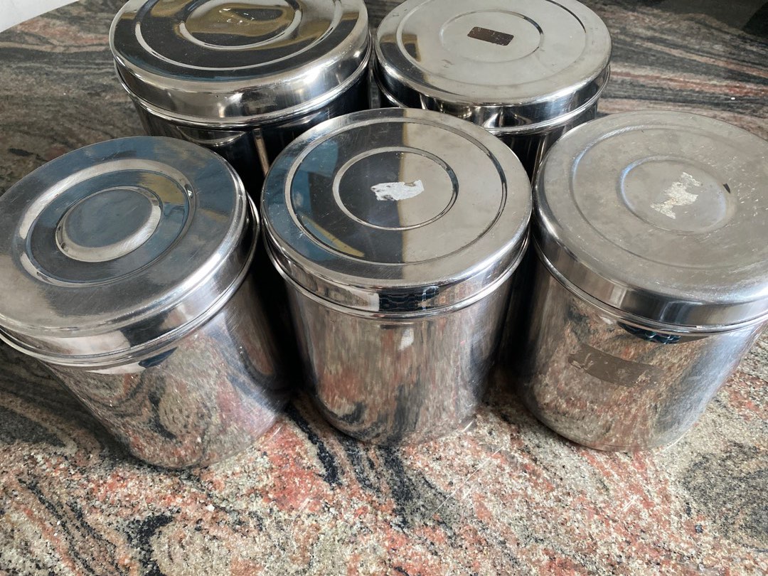 Stainless steel storage boxes, Furniture & Home Living, Kitchenware ...
