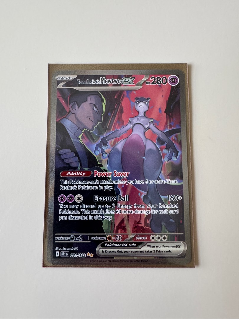 Sv10 team rocket’s Mewtwo ex sir, Hobbies & Toys, Toys & Games on Carousell