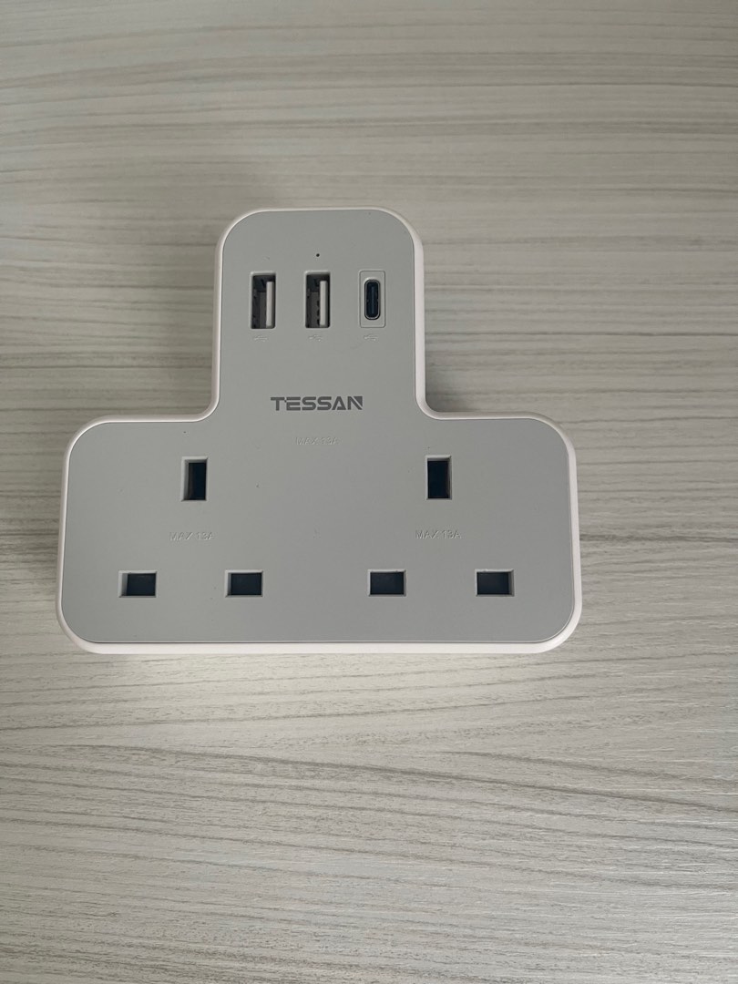Tessan Multi Plug Adaptor Socket, TV & Home Appliances, Electrical ...