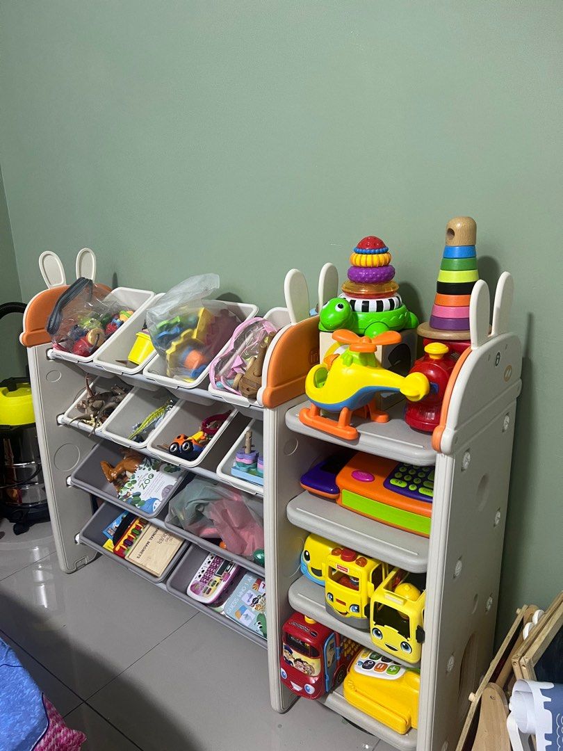 Toys storage plush toy shelf /rack, Hobbies & Toys, Toys & Games on ...