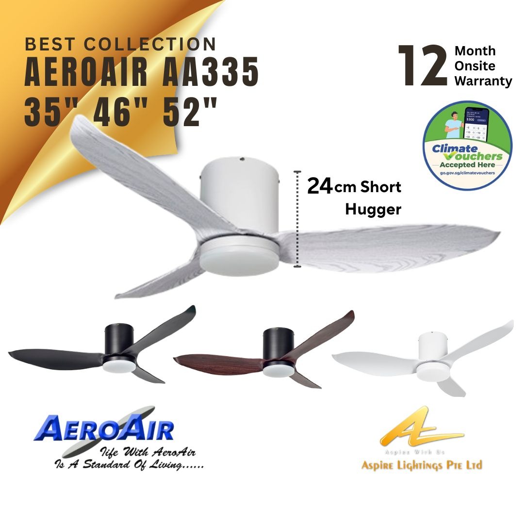 [ CLIMATE VOUCHER ] Aeroair AA335 Ceiling Fan Light 24W Tri Color 35 ...