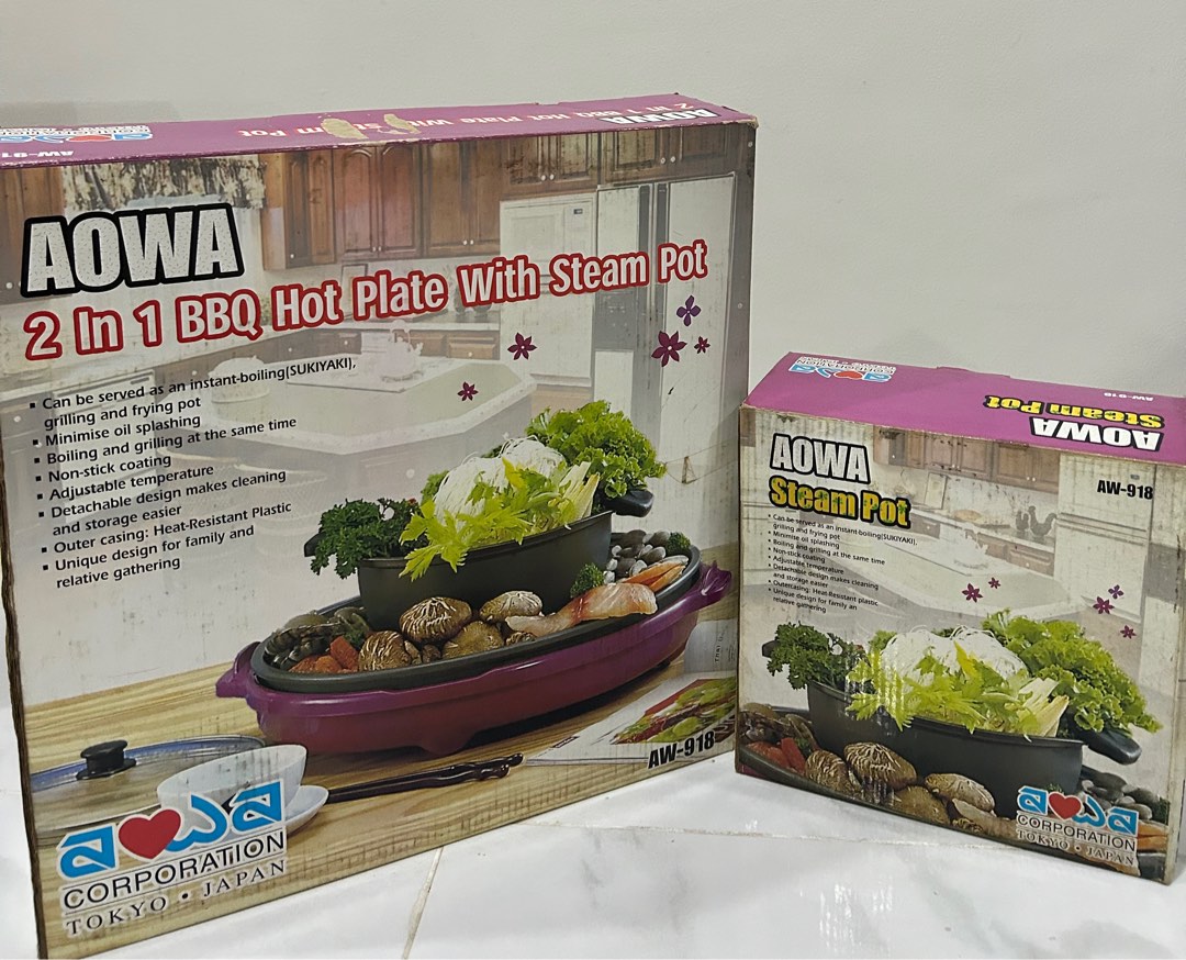 Aowa 2-in-1 BBQ Hot Plate with Steam Pot, TV & Home Appliances, Kitchen ...