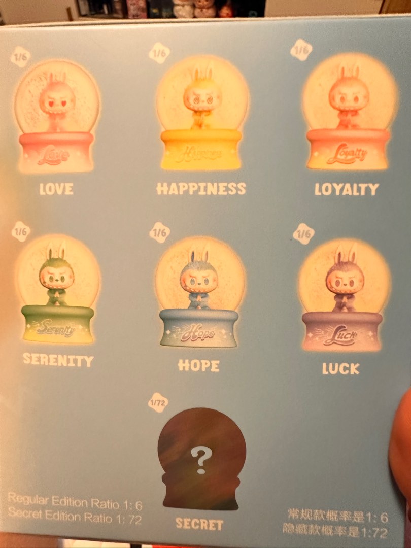 Authentic pop mart labubu crystal ball, Hobbies & Toys, Toys & Games on ...