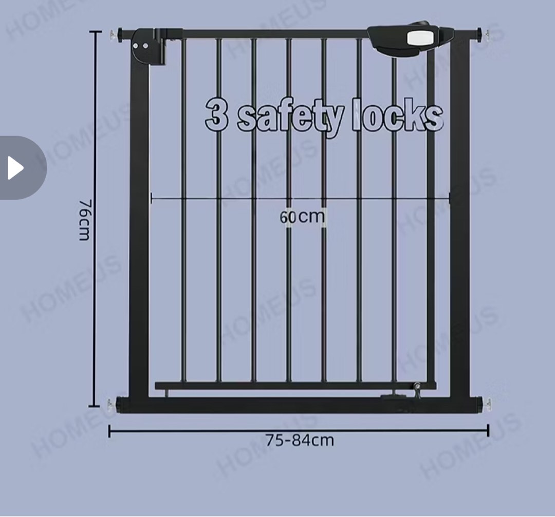 Baby safety gate hitam ukuran 30, 45, 80 dan pintunya 84, Bayi & Anak ...