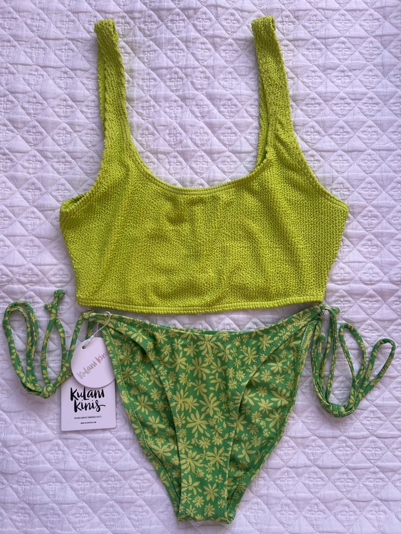 BILLABONG Summer High Crop Bikini Top / KULANI KINIS Fun Full Tie Side ...