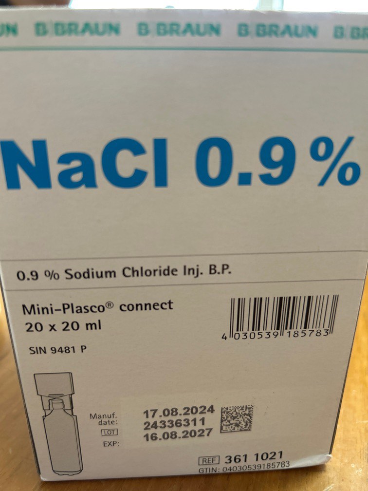 Braun Sodium Chloride NaCl, Health & Nutrition, Medical Supplies ...