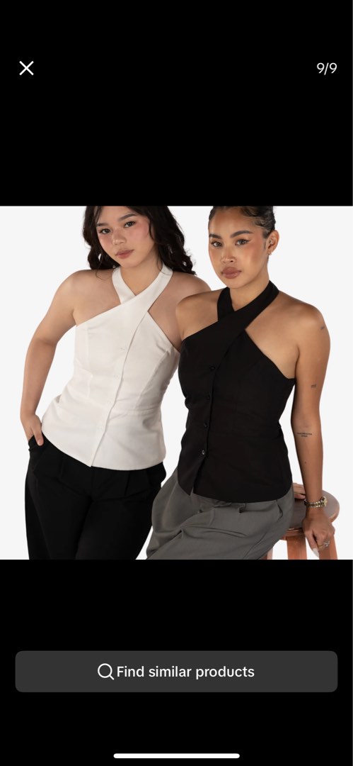 BSCO Blair Halter Cross Neck Top, Women's Fashion, Tops, Sleeveless on ...