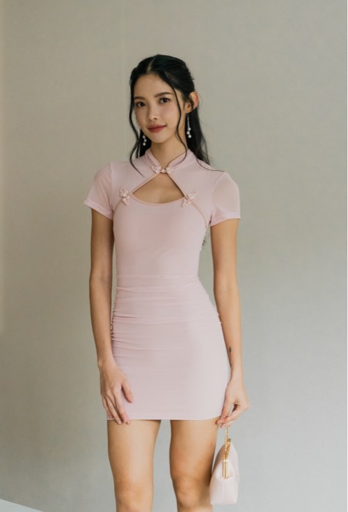 Carrislabelle Jing Qipao (soft pink), Women's Fashion, Dresses & Sets ...