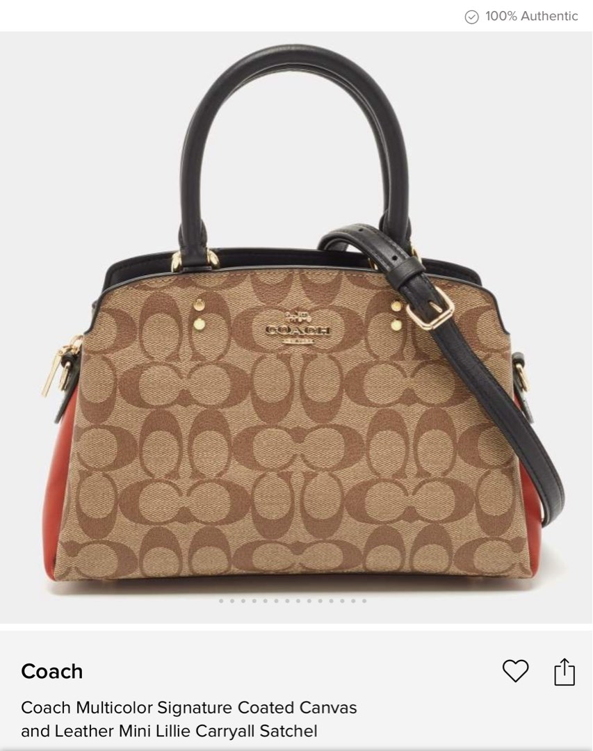 Coach Mini Lillie Carryall Satchel Multicolor, Luxury, Bags & Wallets ...