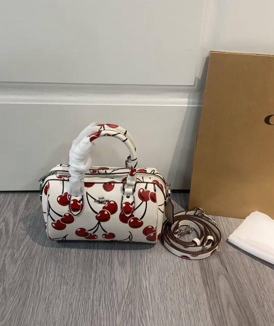Coach mini rowan cherry print crossbody bag, Women's Fashion, Bags ...