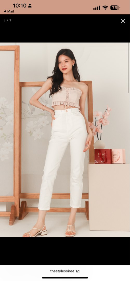 Delaney Denim Jeans In White, Women's Fashion, Bottoms, Jeans ...