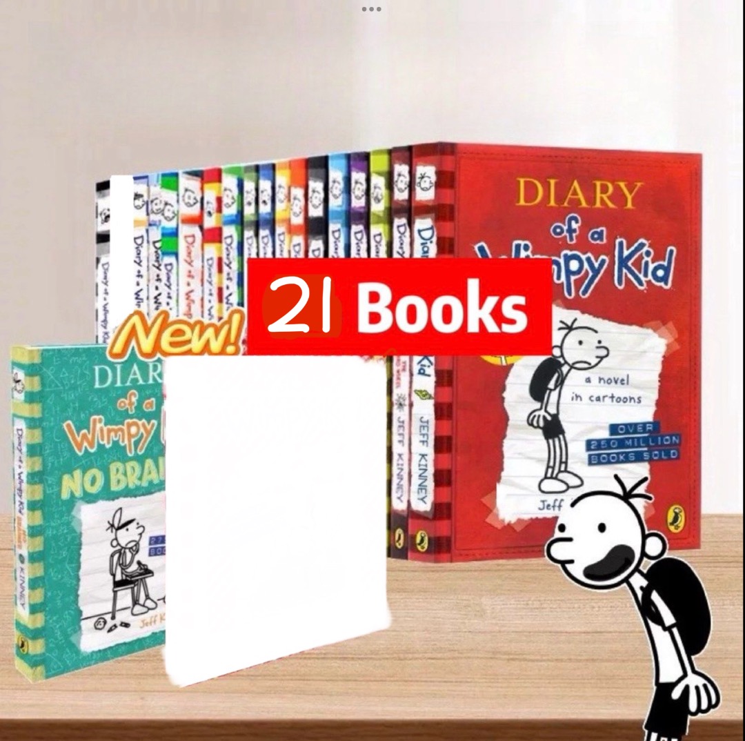 Diary of A Wimpy Kid 21 Children Story Books No Brainer Diper Overlode ...