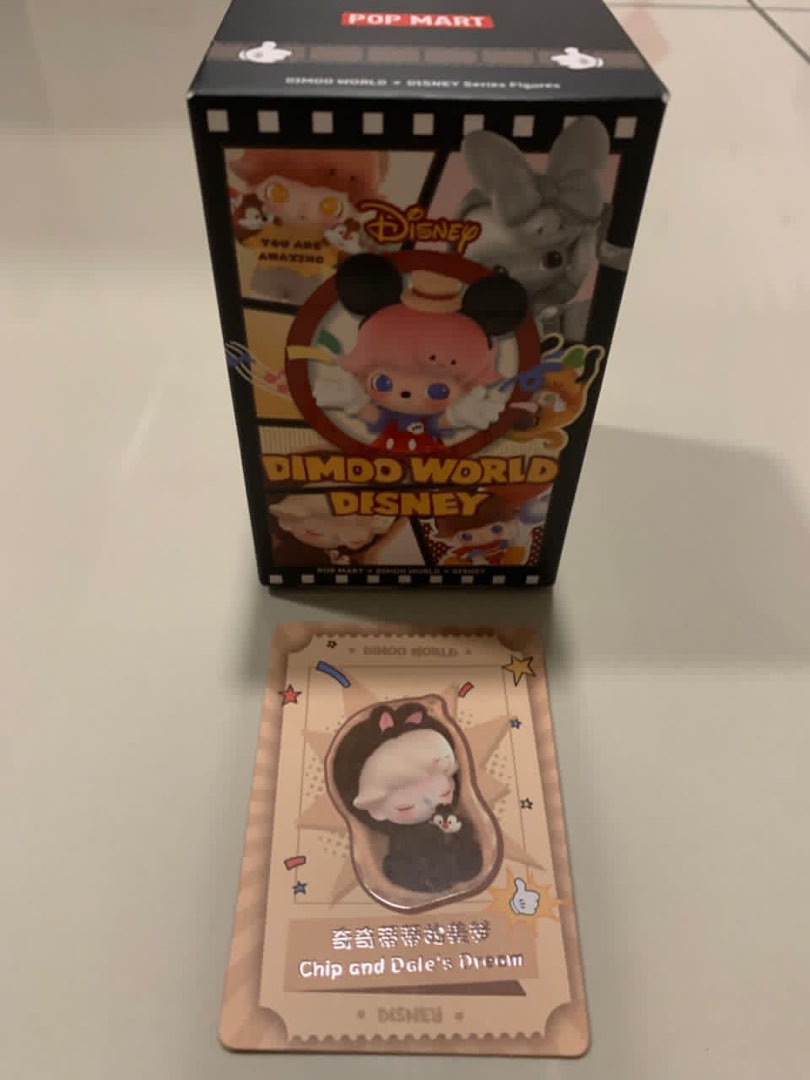 Dimoo Disney chip and dale peanut Popmart figure brown Popmart sealed ...