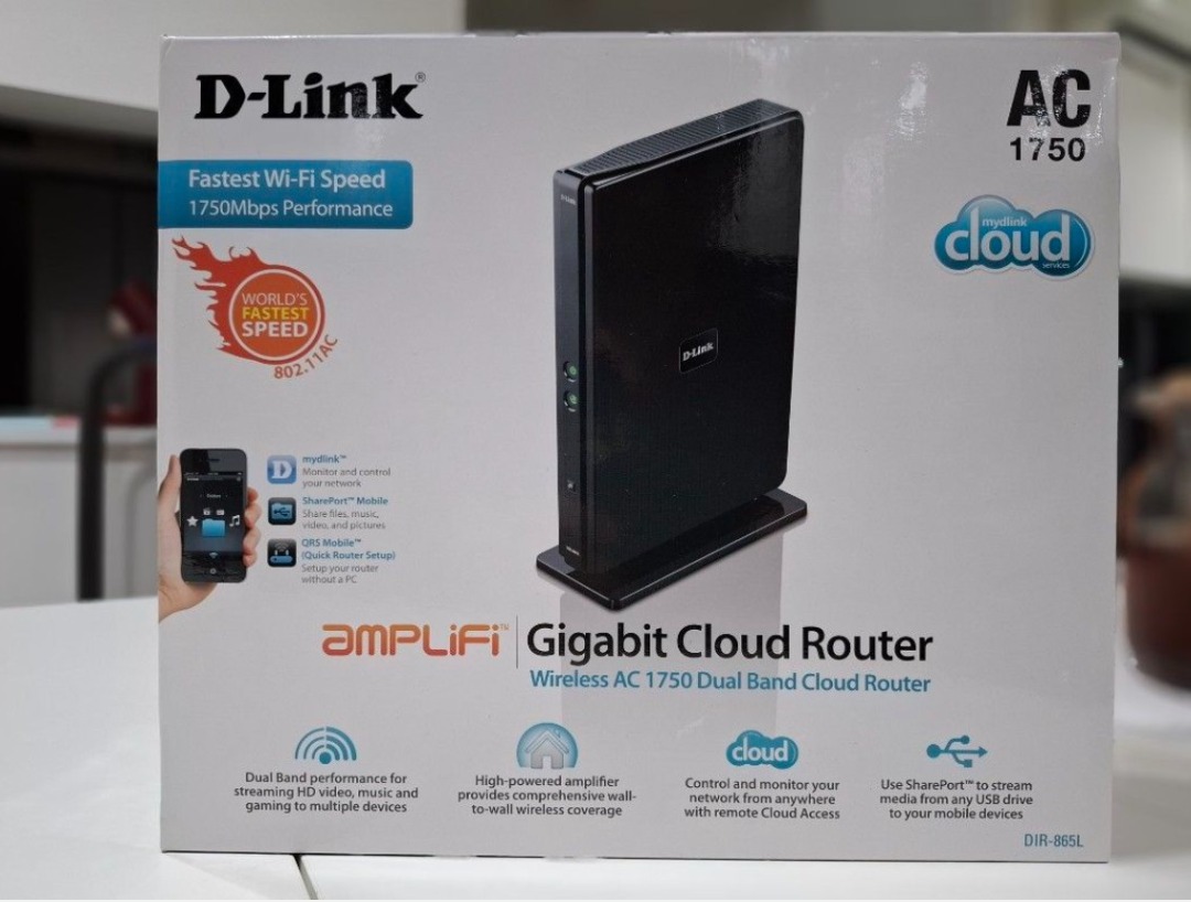 D-Link DIR-865L Wireless AC 1750 Gigabit Dual Band Cloud Router ...