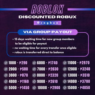 robux group payouts - View all robux group payouts ads in Carousell Philippines