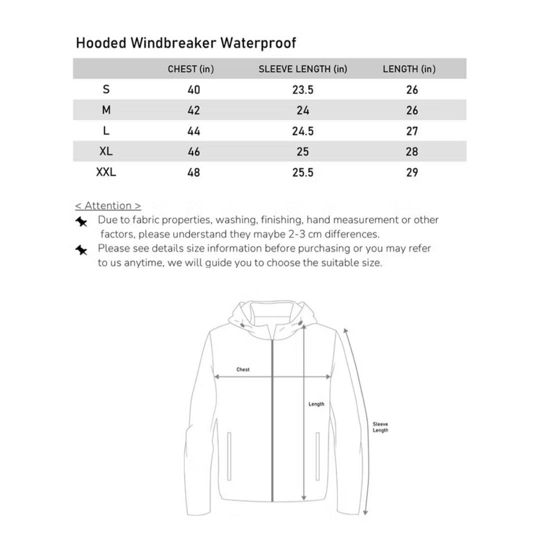 ELGINI Hooded Windbreker Water Resistant, Men's Fashion, Activewear on ...