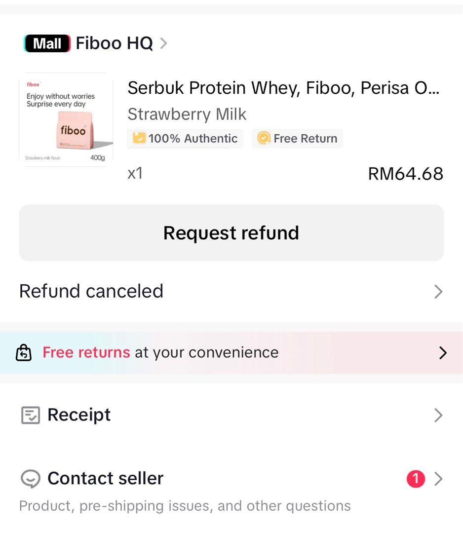 fiboo - strawberry milk 400g, Health & Nutrition, Health Supplements ...