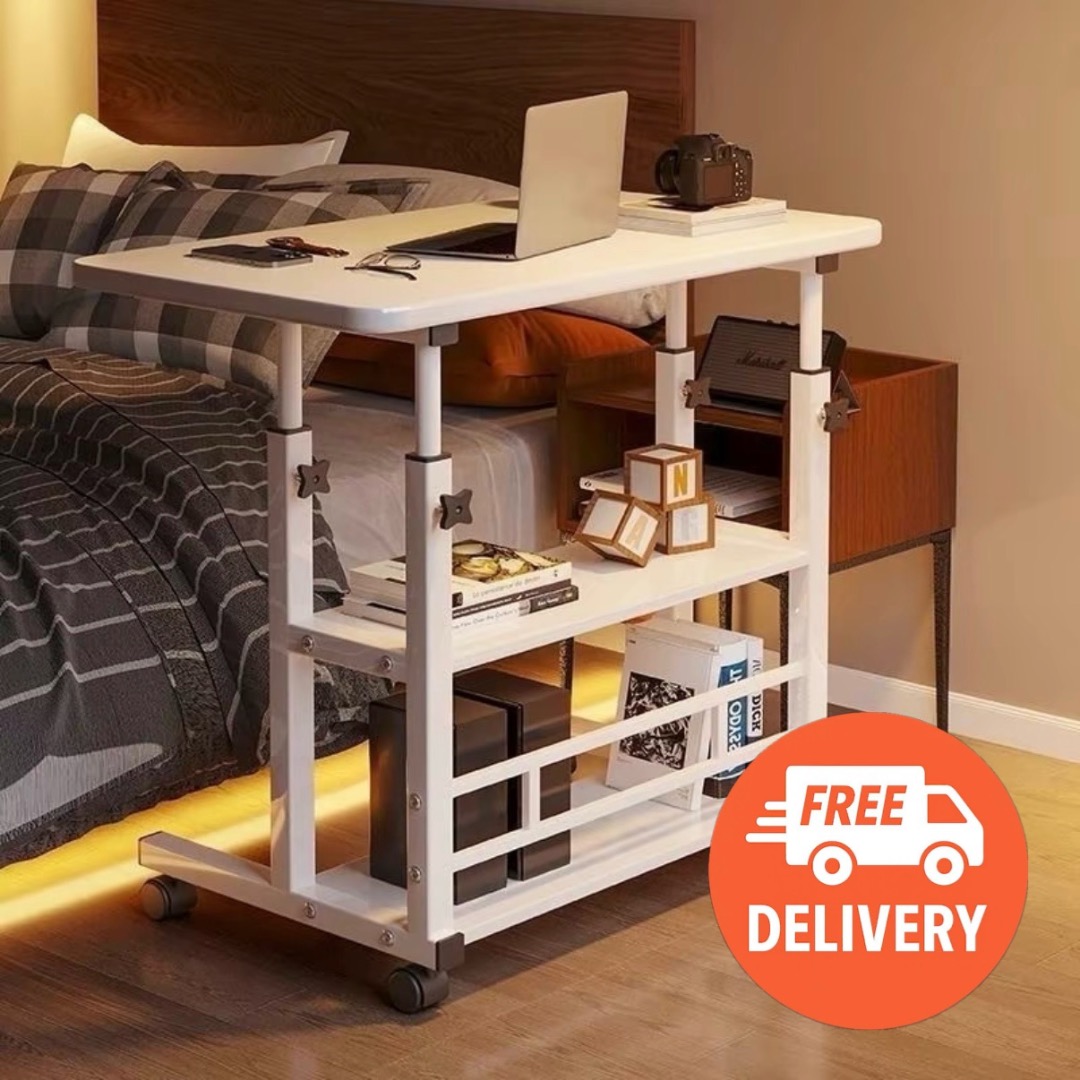 [FREE DELIVERY] Adjustable Laptop Table | Height Adjustable Bedside ...
