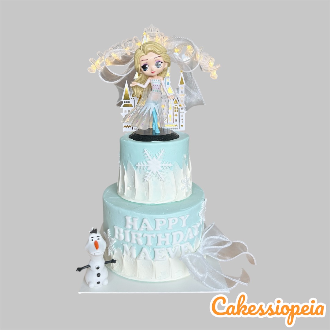 Frozen Design Cake/Elsa Design Cake/Birthday Cake/Customised Cake, Food ...
